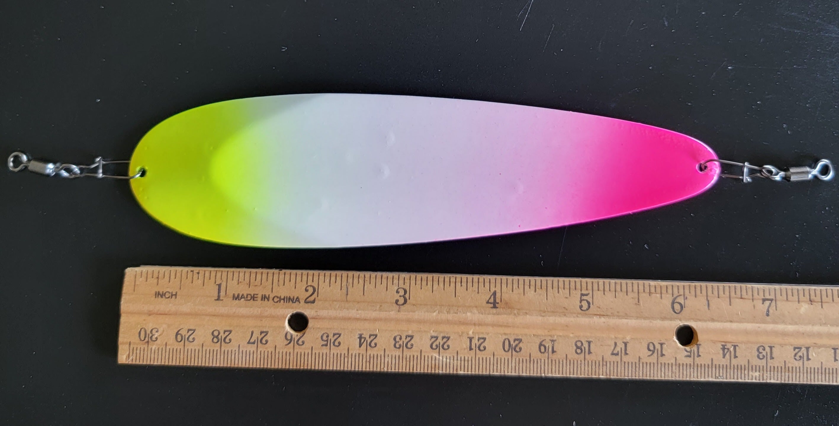 Warren's Super Glow "Chrome" Wonder Mule Kicker – Giro Custom Lures