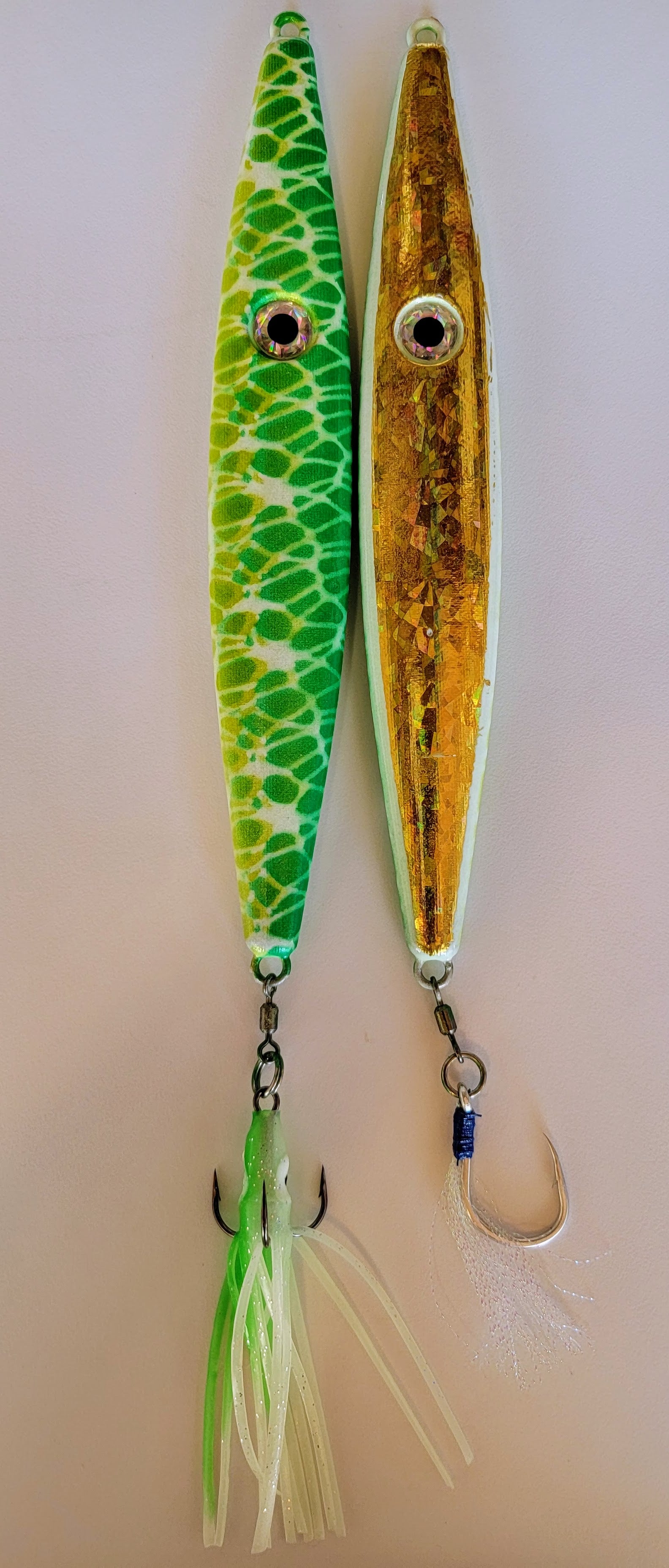 Foil & Glow Big Eye Slab Golden Eye – Giro Custom Lures