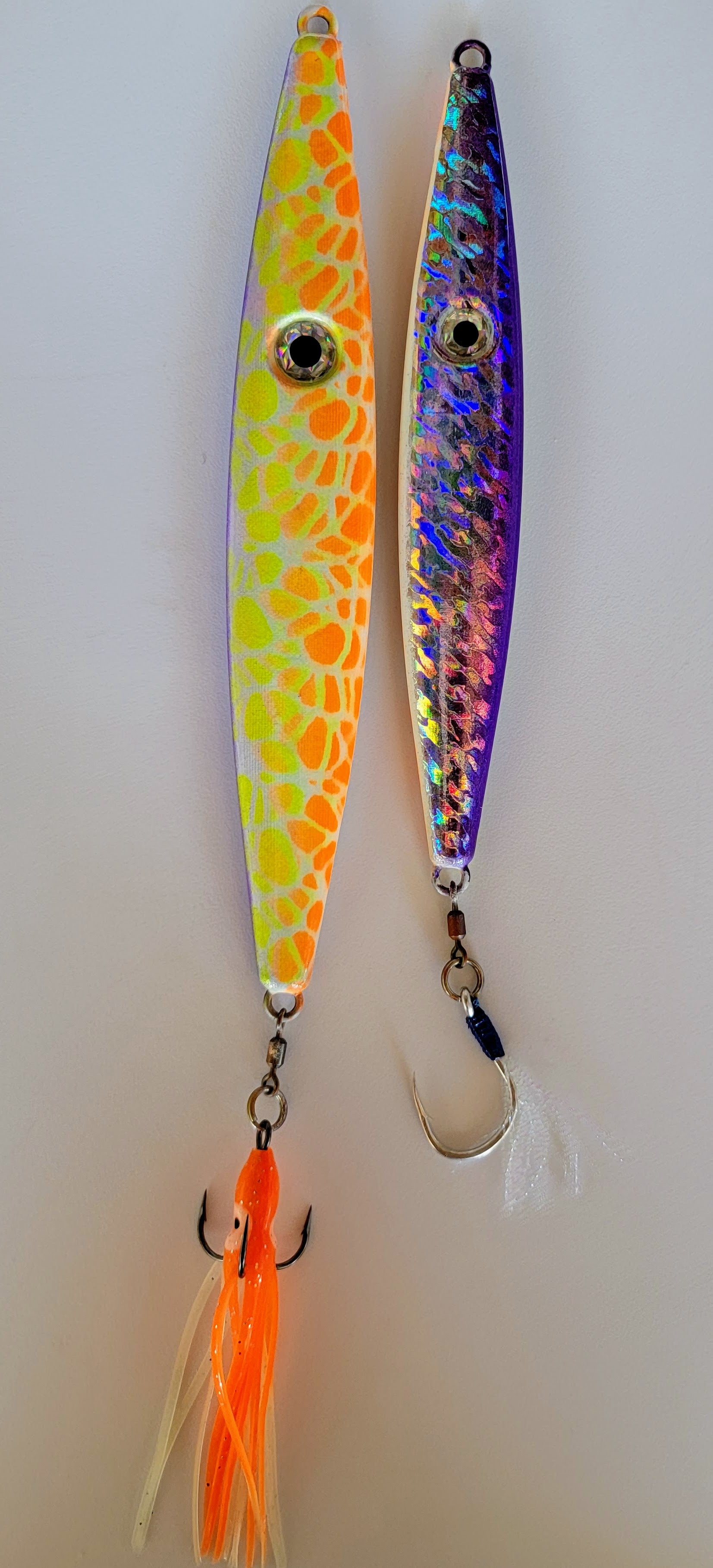 Foil & Glow Big Eye Slab Purple Giraffe – Giro Custom Lures