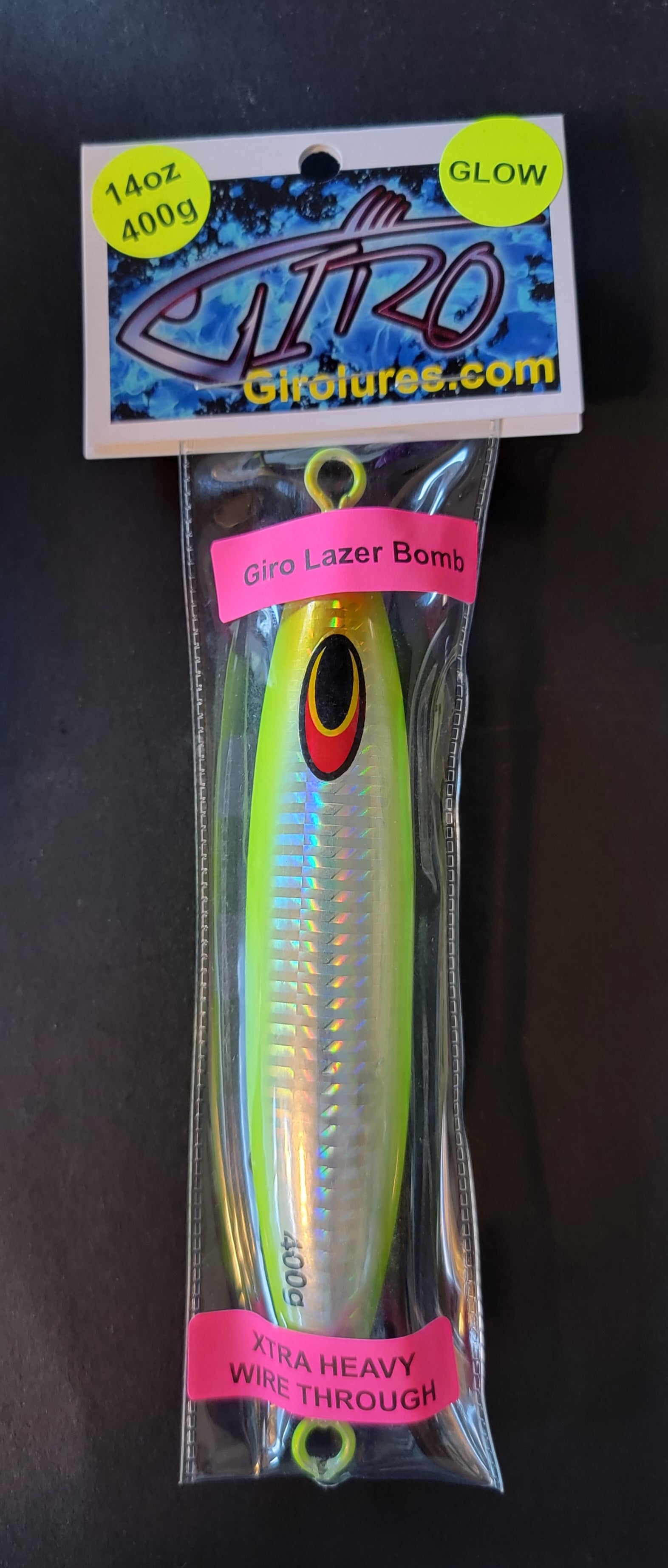 Mega Glow Lemon Aid Lazer Bomb – Giro Custom Lures