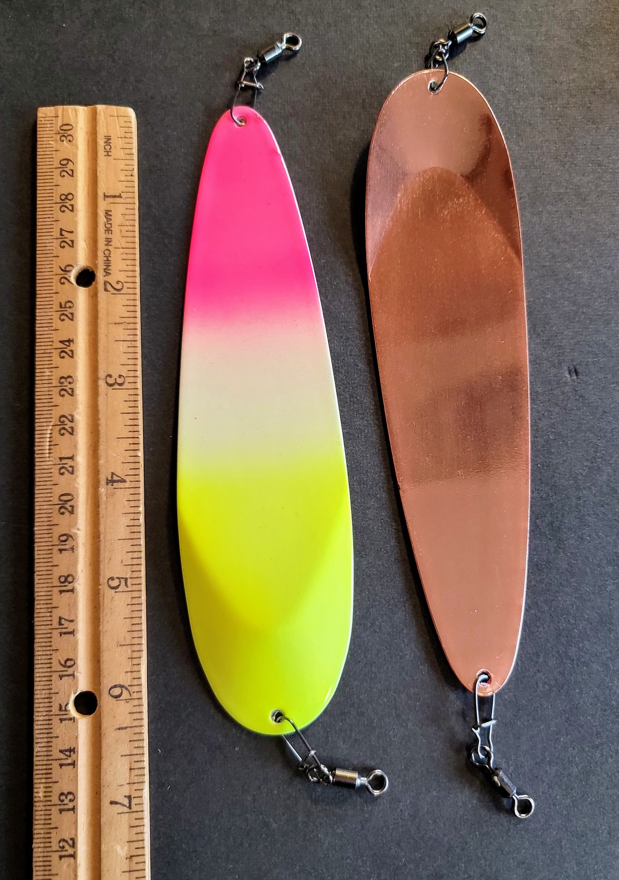 Warren's Super Glow "Copper" Wonder Mule Kicker – Giro Custom Lures