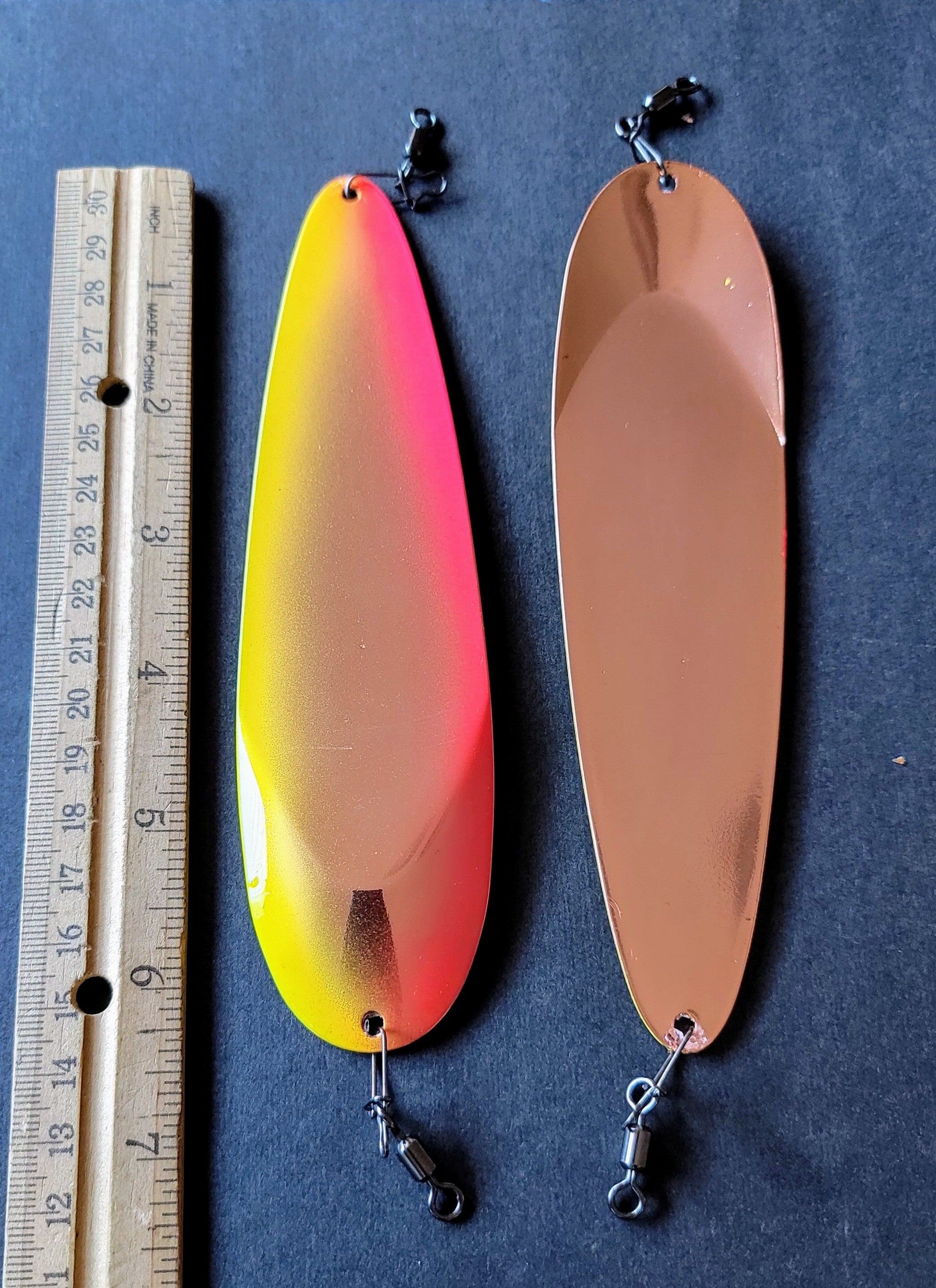 "New" Warren's Copper Chrome" Pink Lemonade Mule Kicker – Giro Custom Lures