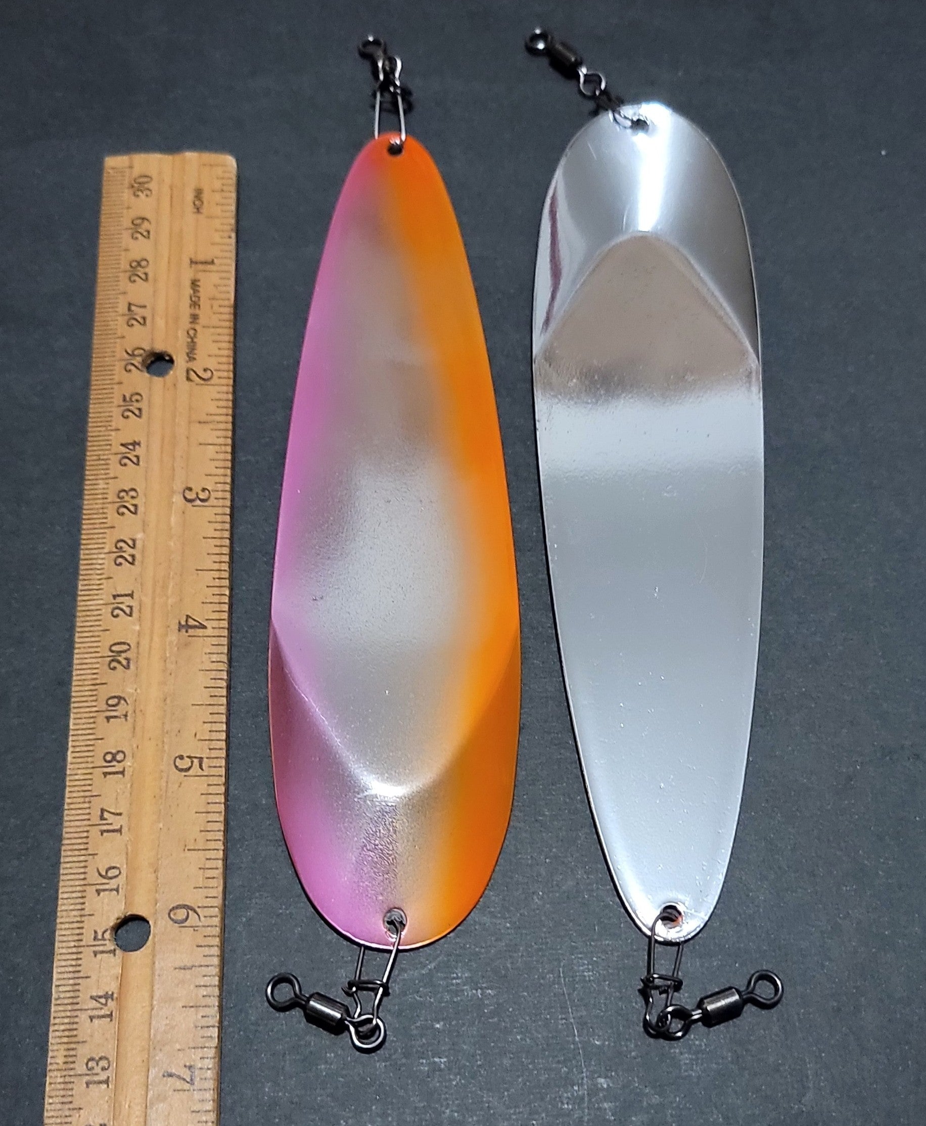 "New" Warren's "Chrome" Orange Sunrise Mule Kicker – Giro Custom Lures