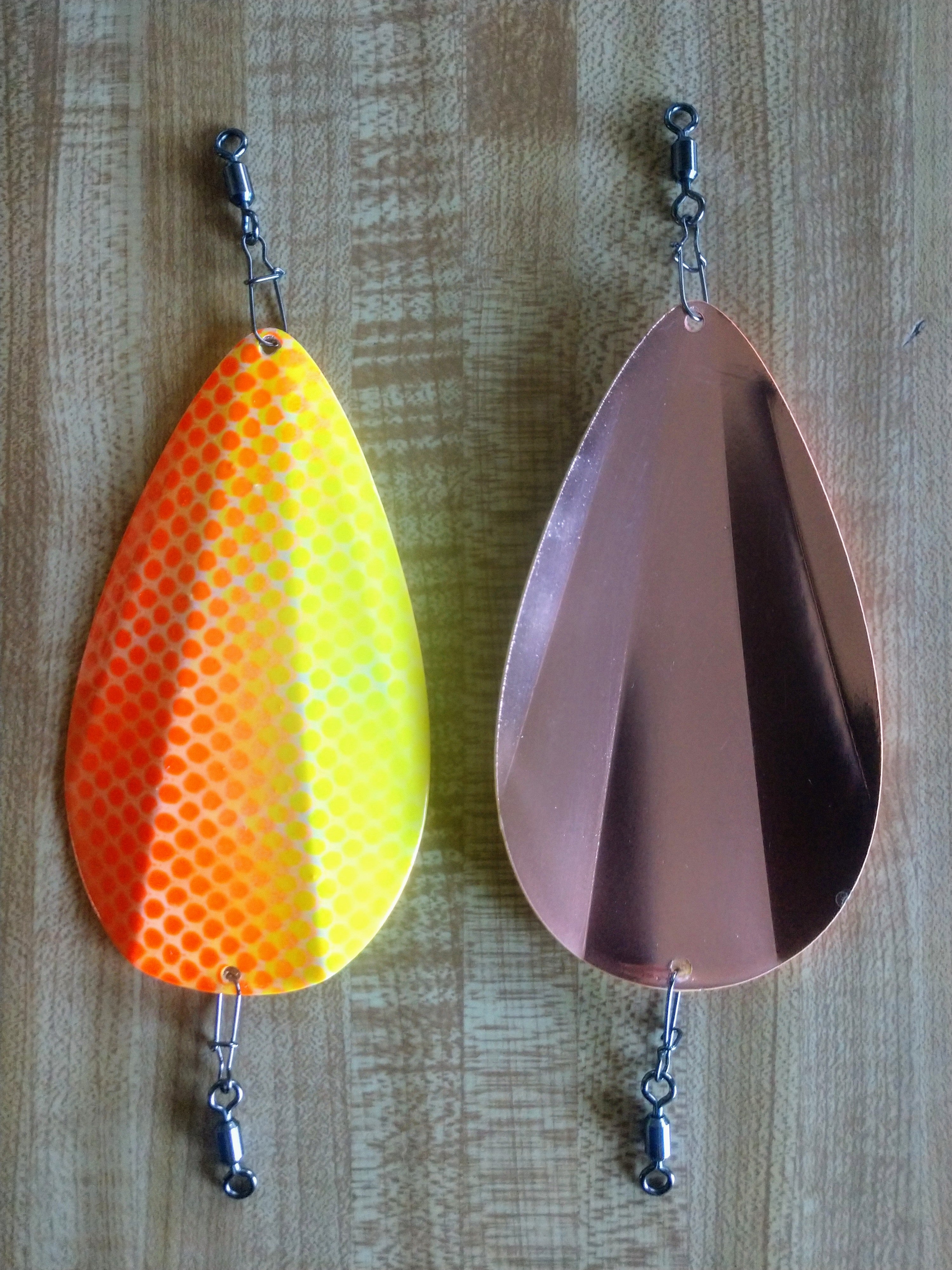 Giro Jet Dodger (Copper Back) in Giraffe Green Glow – Giro Custom Lures