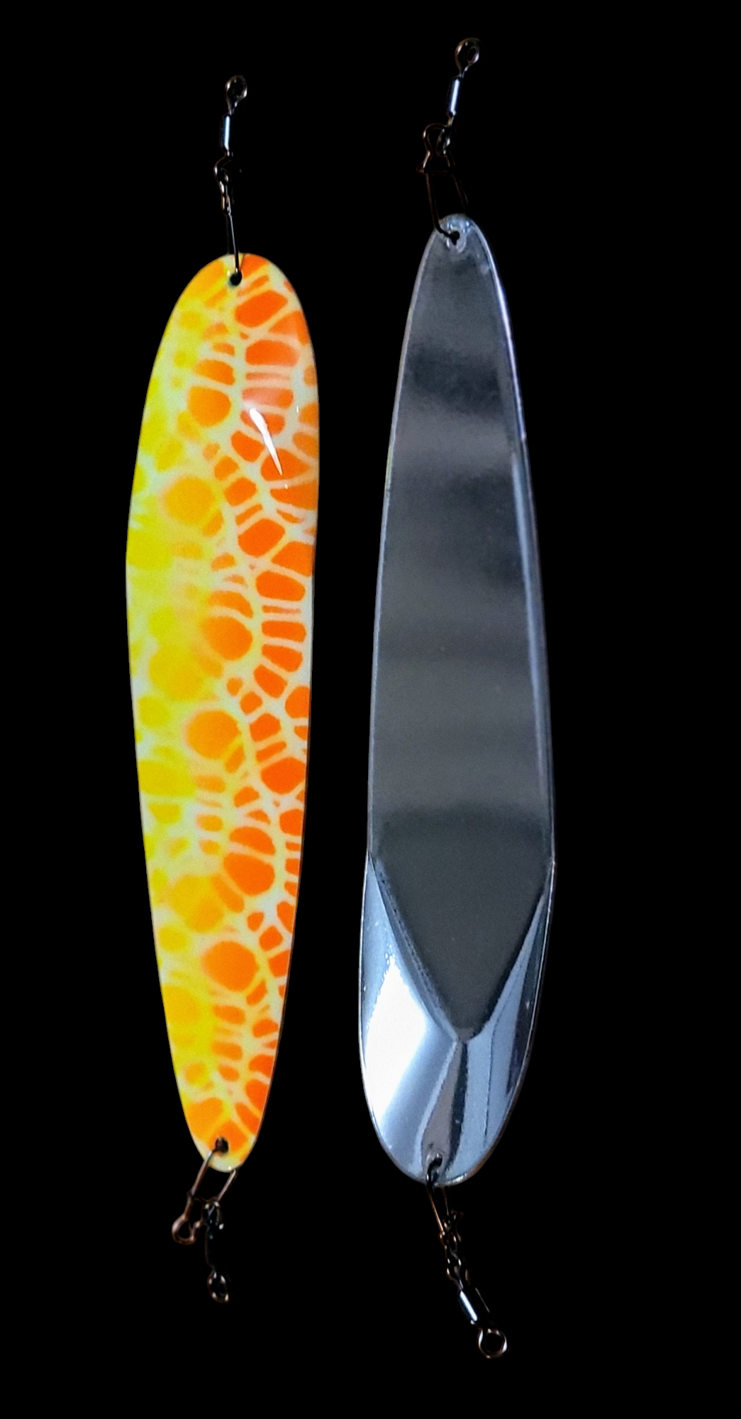 Super Glow Warren's "Nickel Chrome" Giraffe Mule Kicker – Giro Custom Lures